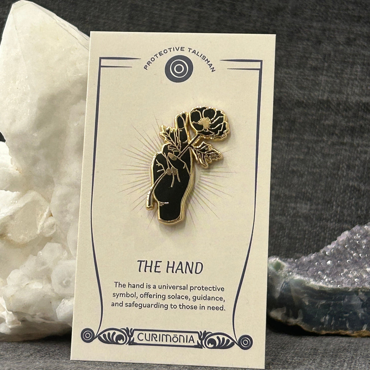Curimonia Protective Hand Enamel Pin – Mineral and Matter