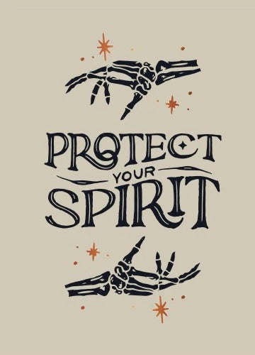Curimonia Greeting Card Protect Your Spirit Take Care Card Skeleton ...