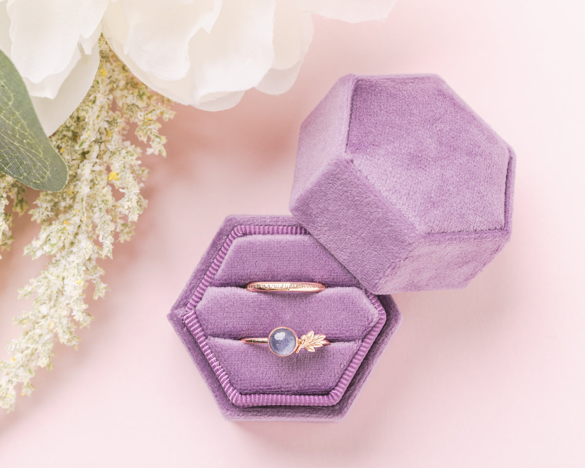 Mineral and Matter Textured Lines Ring